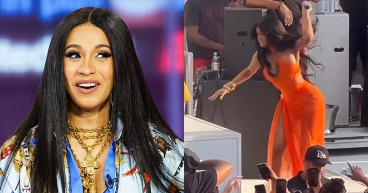Cardi B officially spoke about 2 times throwing the microphone during ...